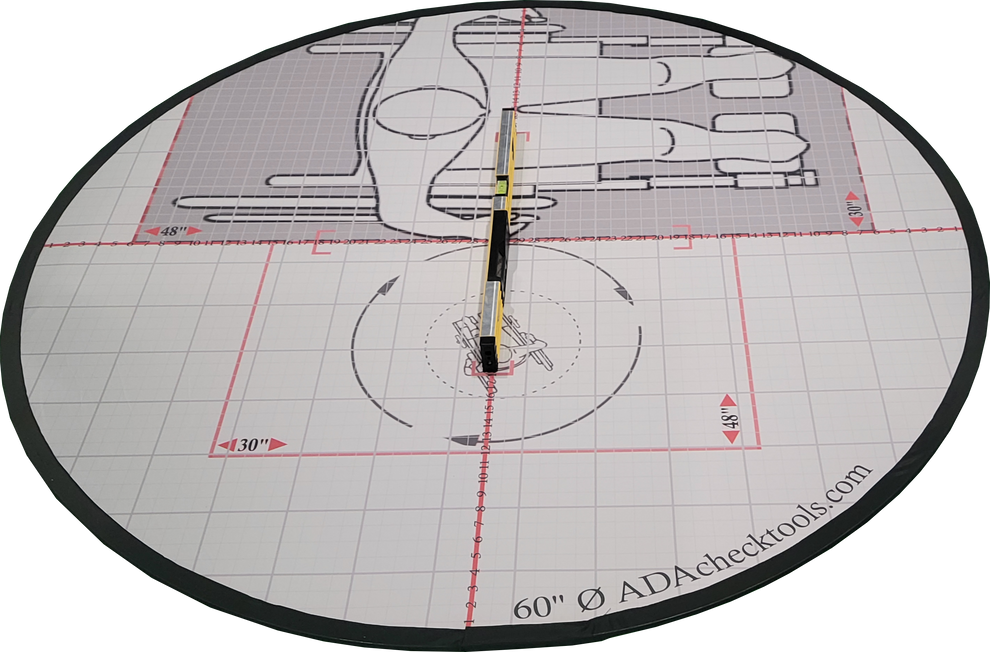 60" DIAMETER POP OUT ADA TURNING RADIUS MAT – ADA check tools